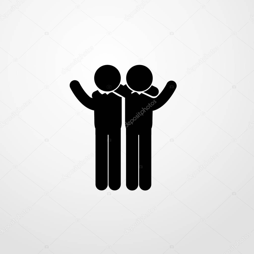 Friends icon illustration isolated vector sign symbol — Stock Vector ...
