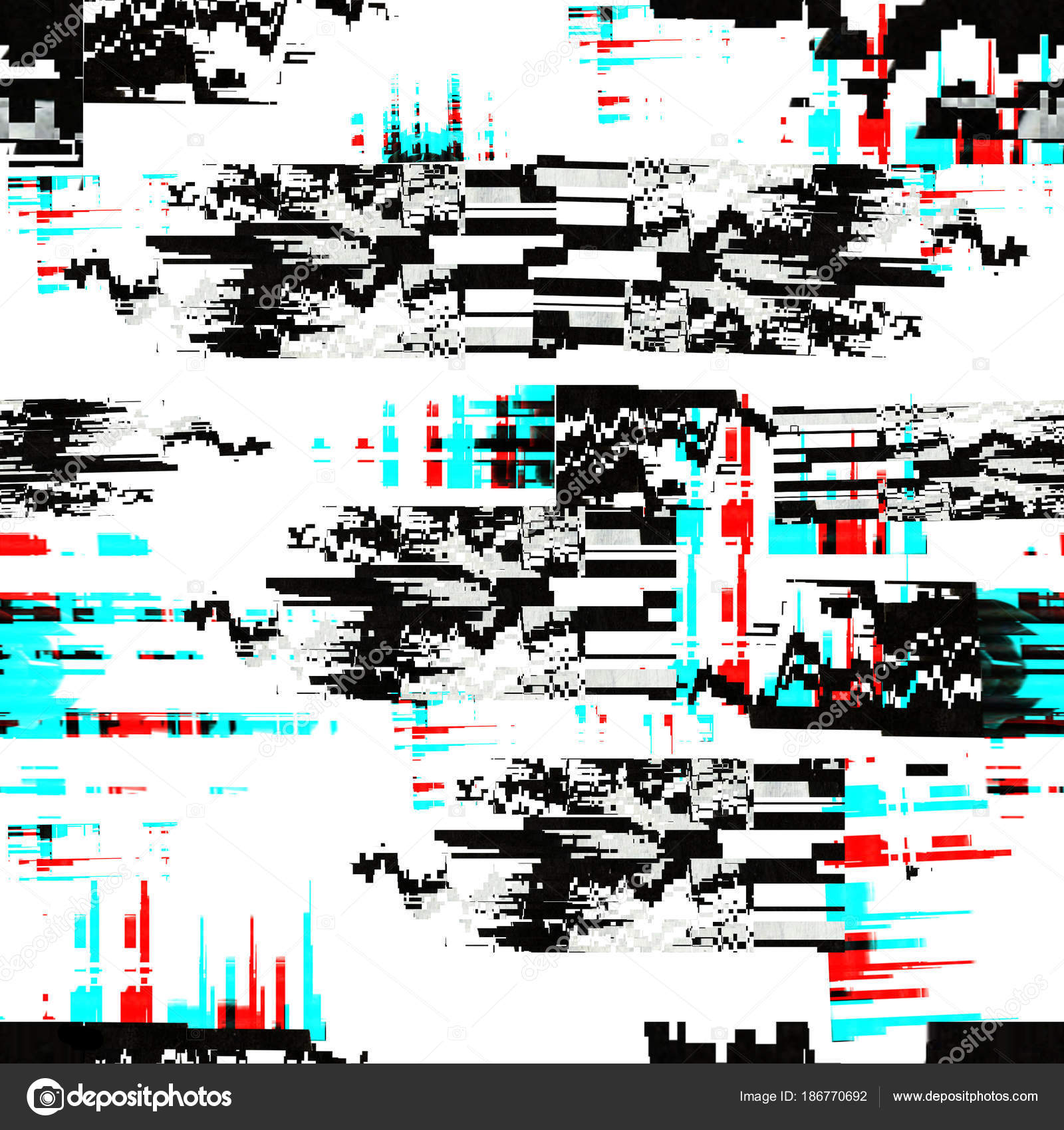 Glitch background. Computer screen error. Digital pixel noise abstract ...