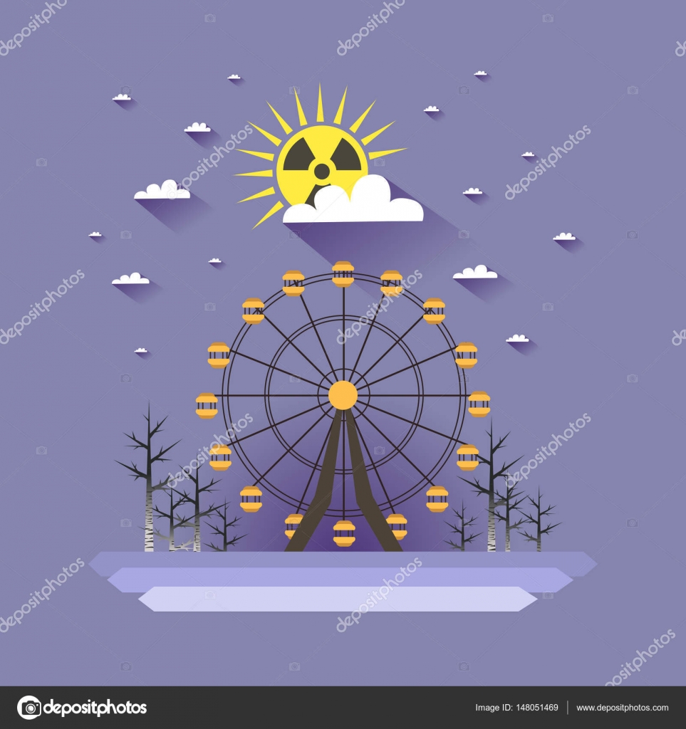 Chernobyl disaster. Nuclear radiation concept — Stock Vector ...