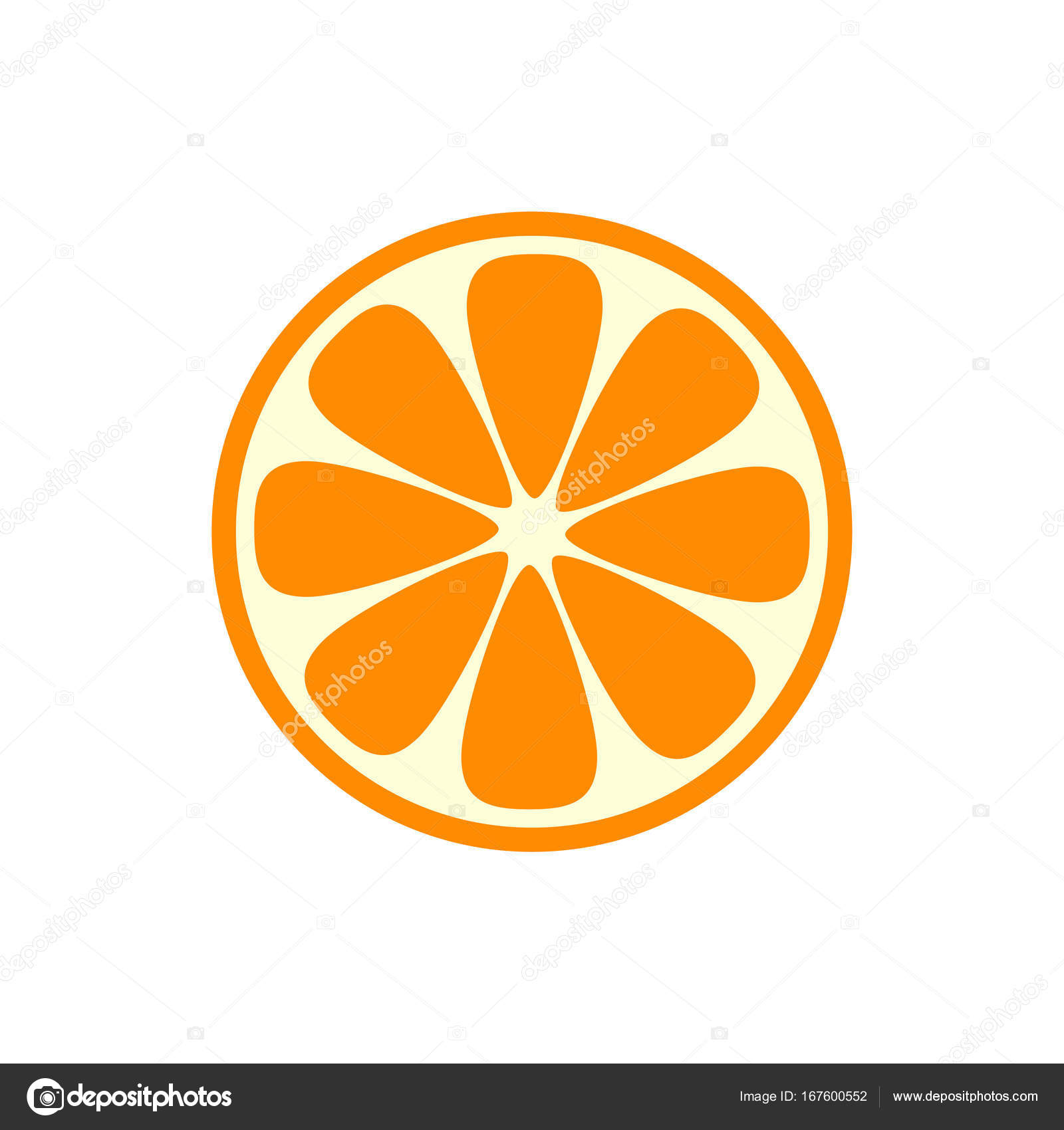 Orange Slice Vector Icon Stock Vector Image by ©brigada915.gmail.com ...