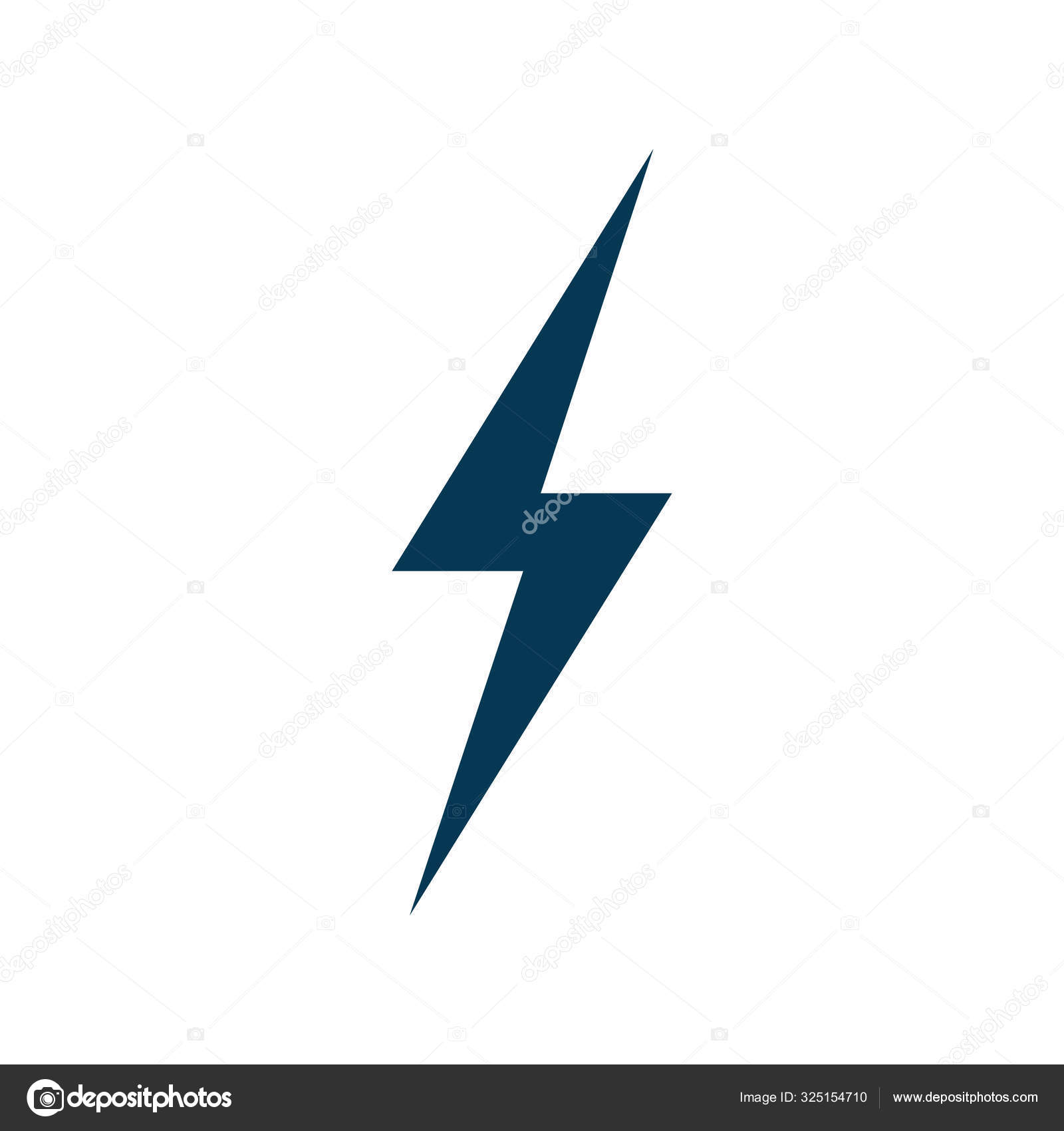 Icono de rayo vector aislado sobre fondo blanco Vector de stock ...