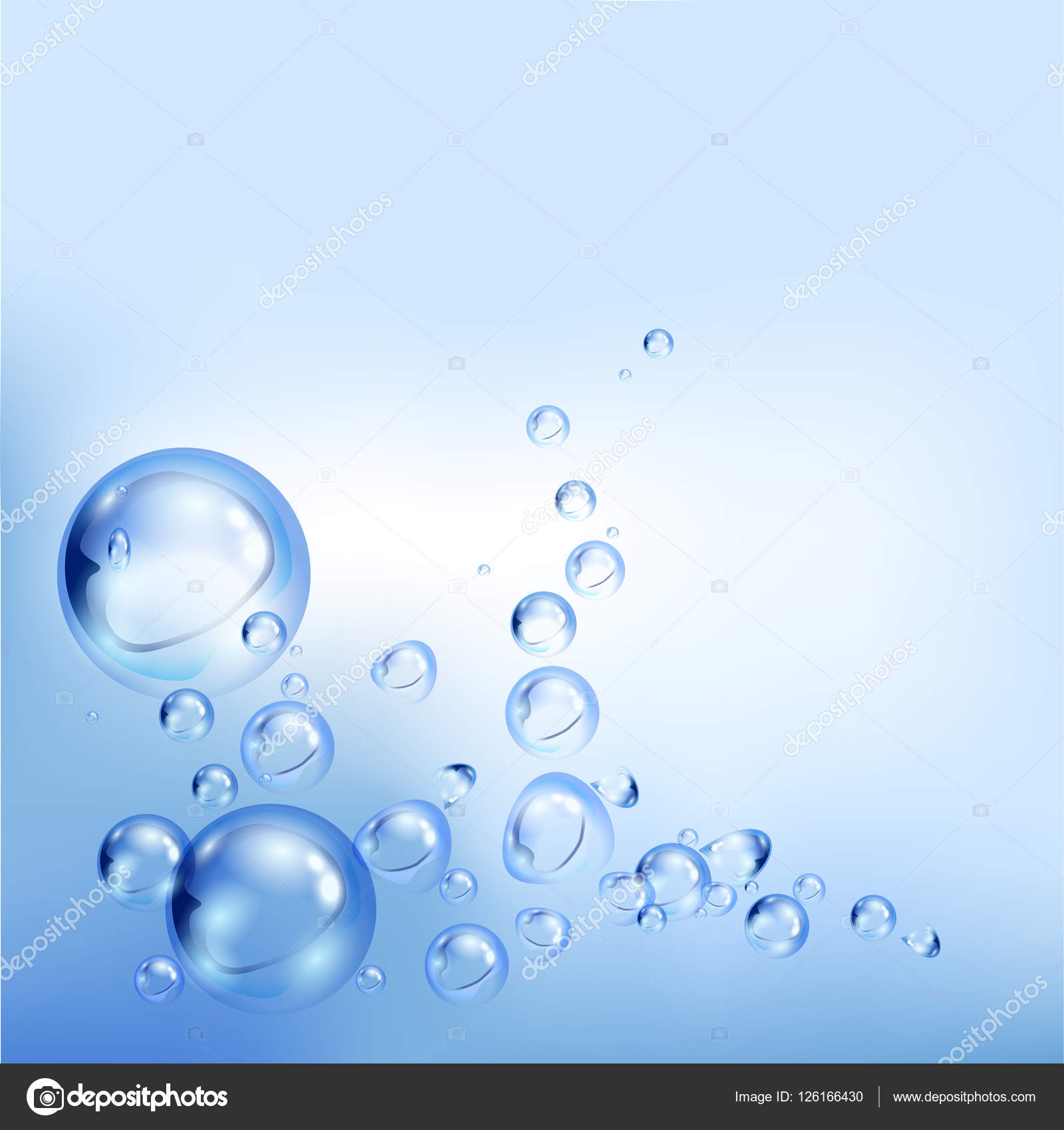 Water Bubbles Background Vector