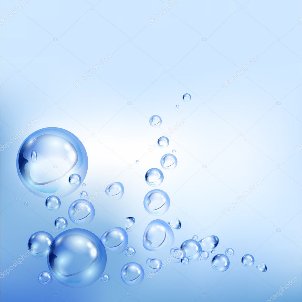 Realistic water bubbles background Stock Vector Image by ...