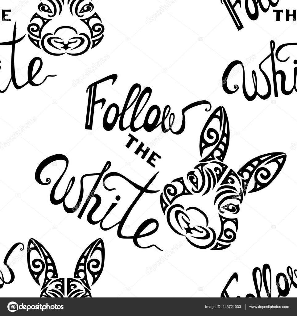 Follow The White Rabbit Tattoo