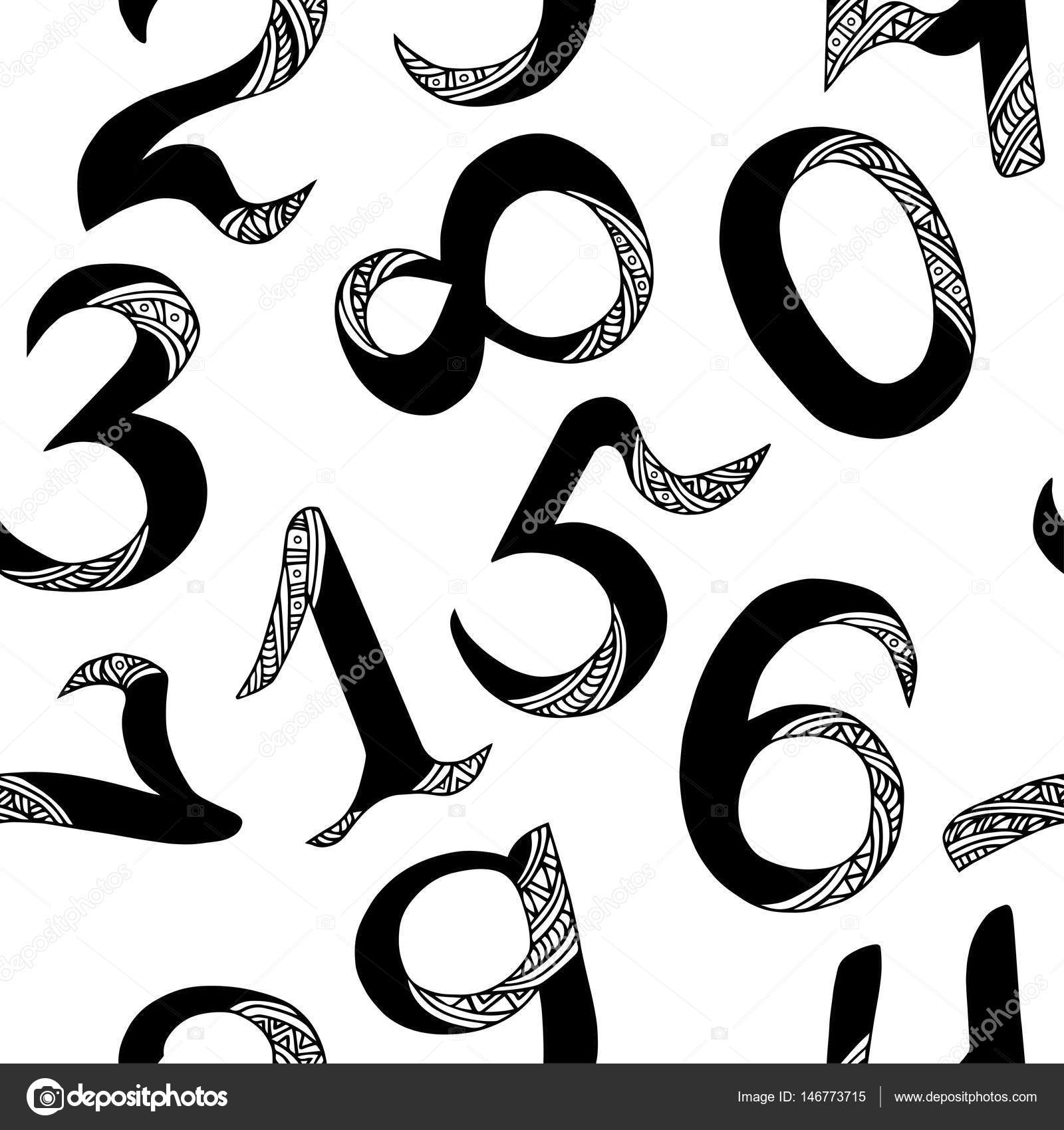 Black&white pattern with numbers. Stock Vector by ©NataliaVarlamova ...