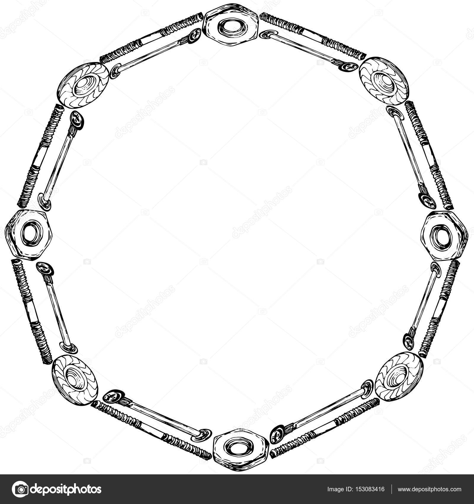 Frame with female screws. Stock Vector Image by ©NataliaVarlamova ...