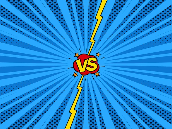 Comic Book Versus Background With Speech Bubbles Superhero Dialog