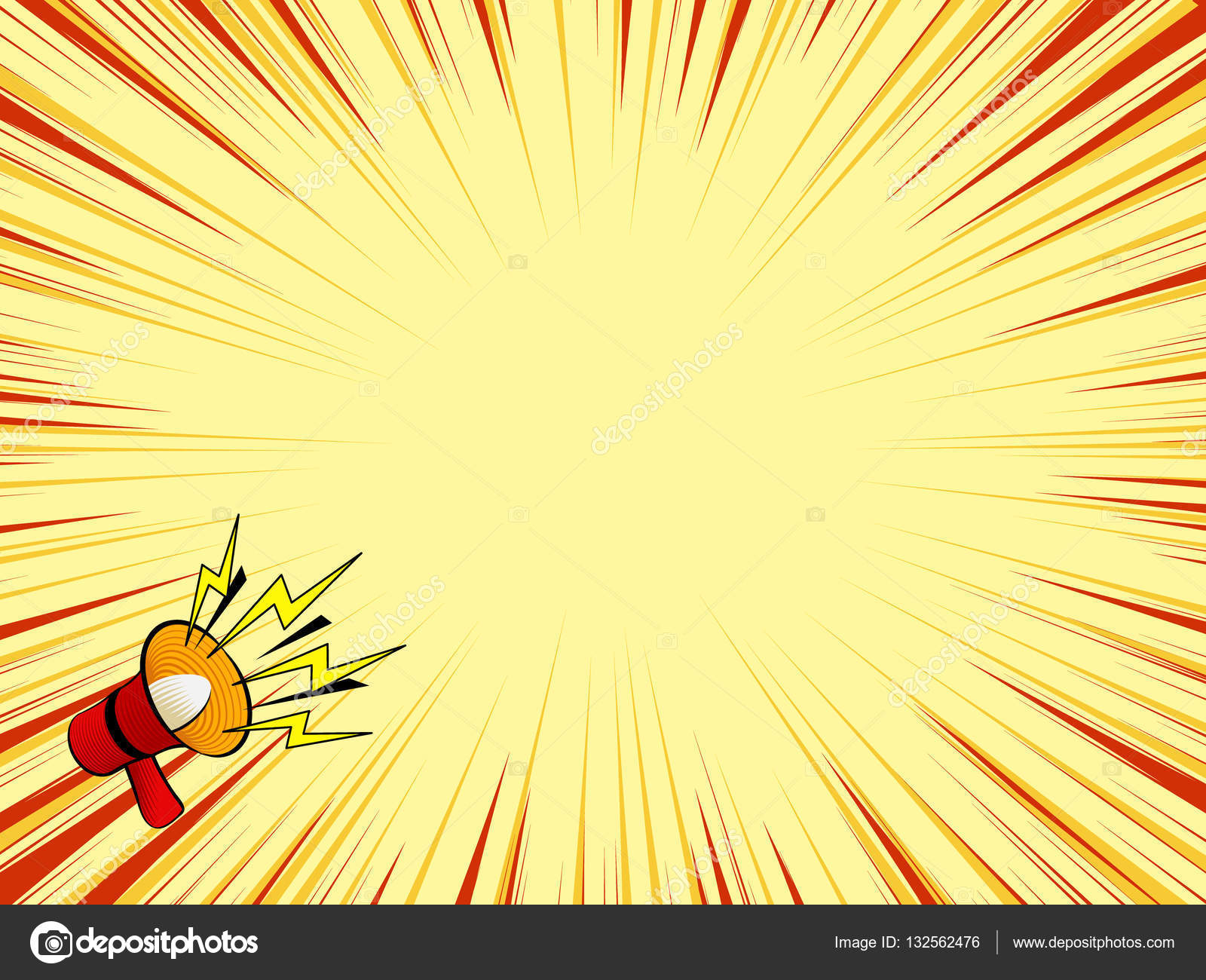 Fondo del cómic con anuncio de megáfono Vector de stock por ©Azamatovic ...