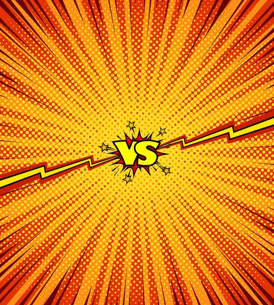 Comic Book Versus Background With Speech Bubbles Superhero Dialog