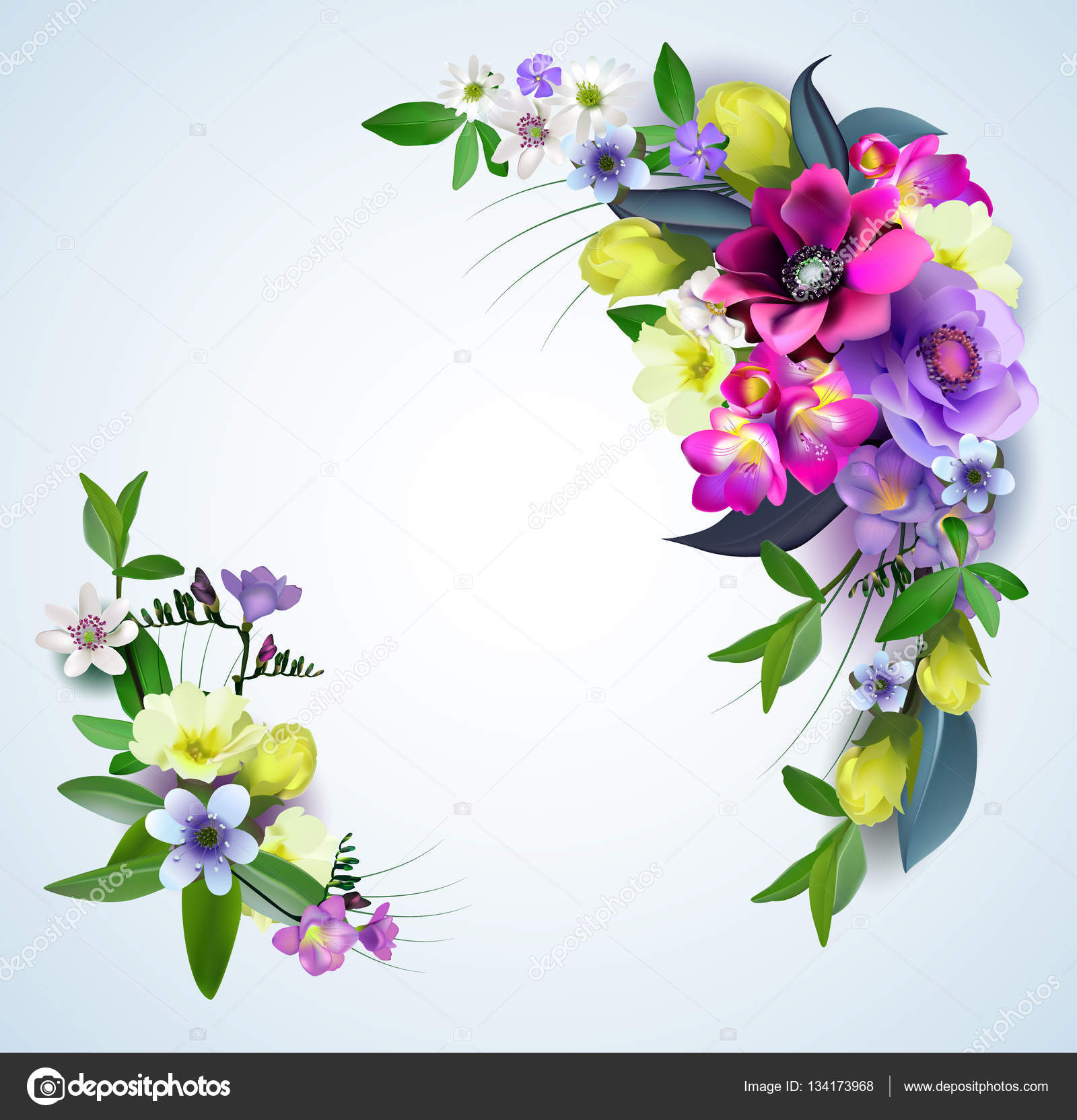 Graphic design flowers | Floral Spring Graphic Design - with Colorful ...