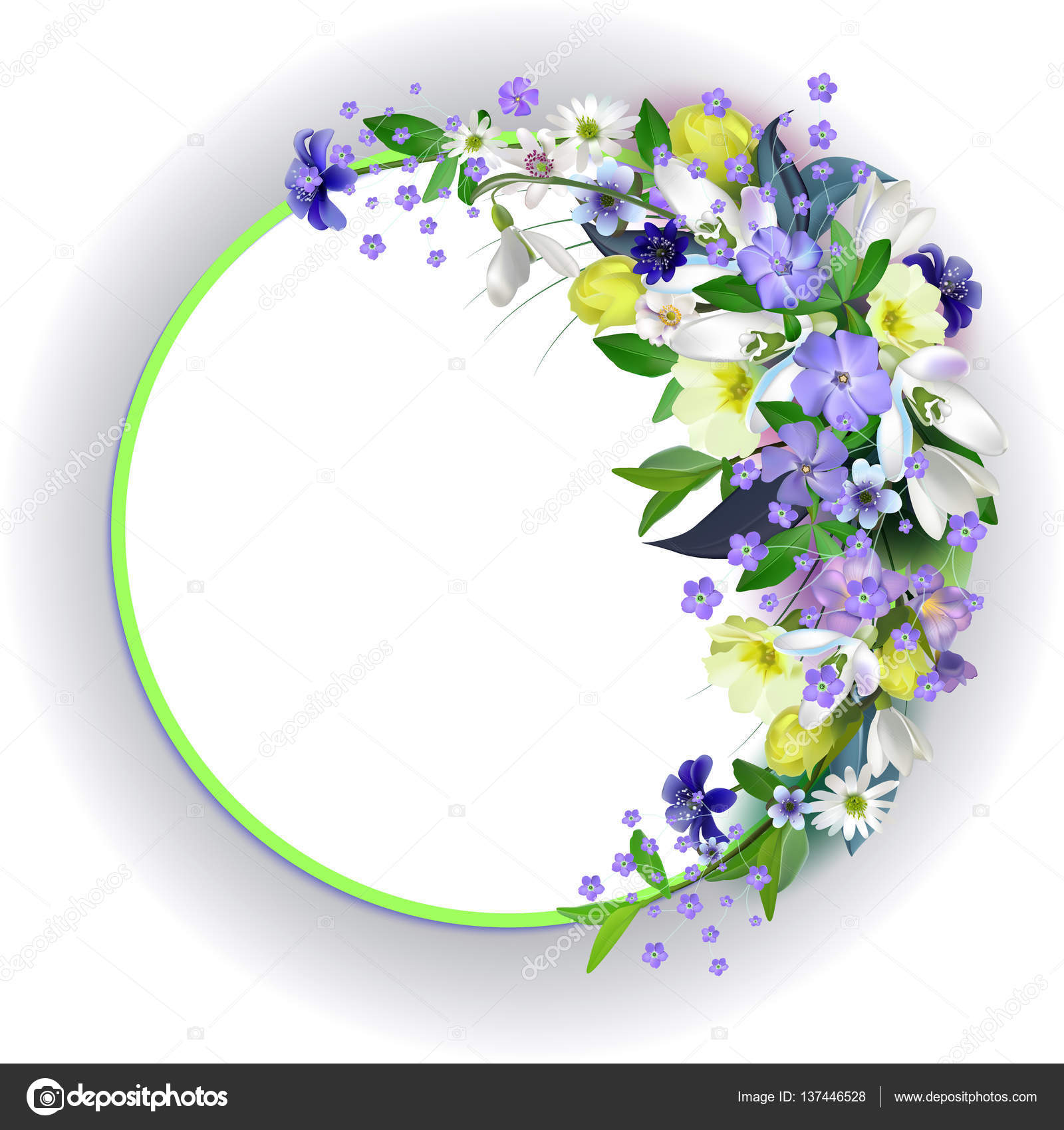 Periwinkle Flower Clipart Border