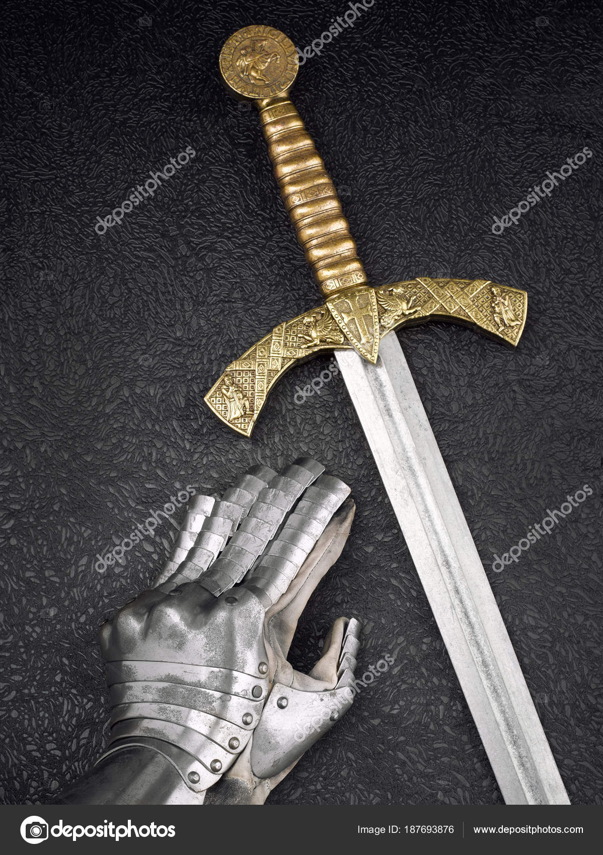 A beautiful ancient sword of the Order of the Knights Templar an ...