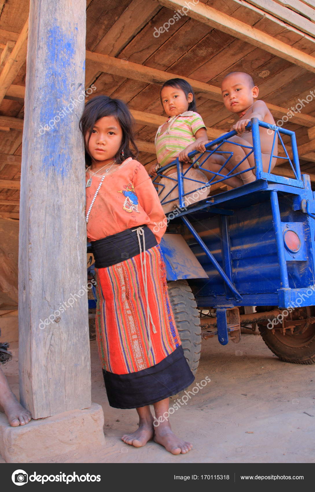 The Akha Ya-Er hill tribe kids – Stock Editorial Photo © YuryBirukov ...