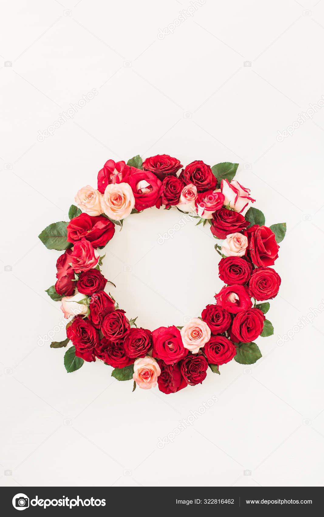 Red And White Roses Frame