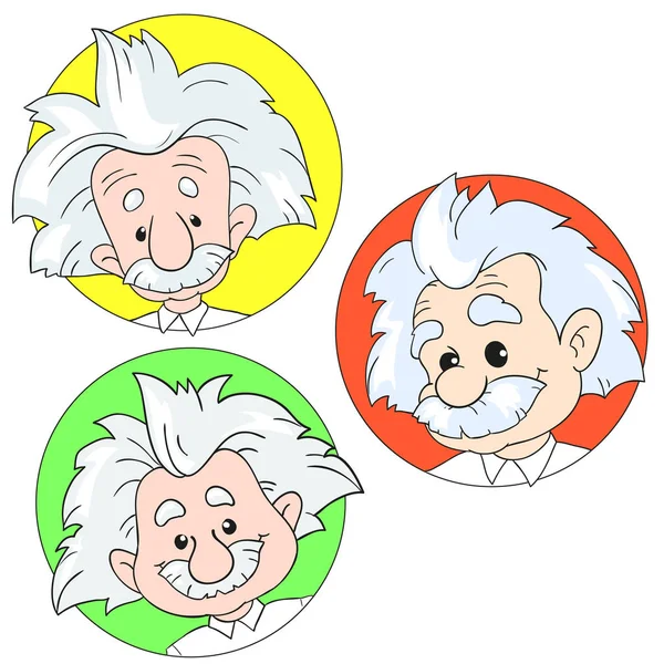 JANUARY 20, 2017: A vector illustration of a set of portraits of Albert ...