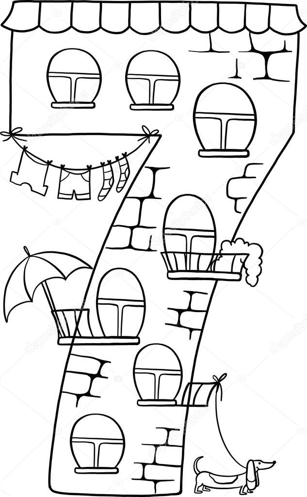 Casa de cuento de hadas de números. Casa de cuento de hadas desde el ...