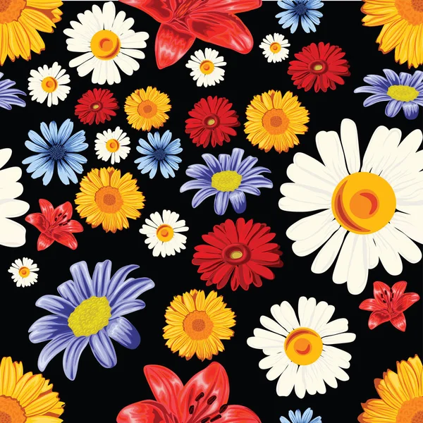 Seamless flower,daisy print pattern background — Stock Vector ...