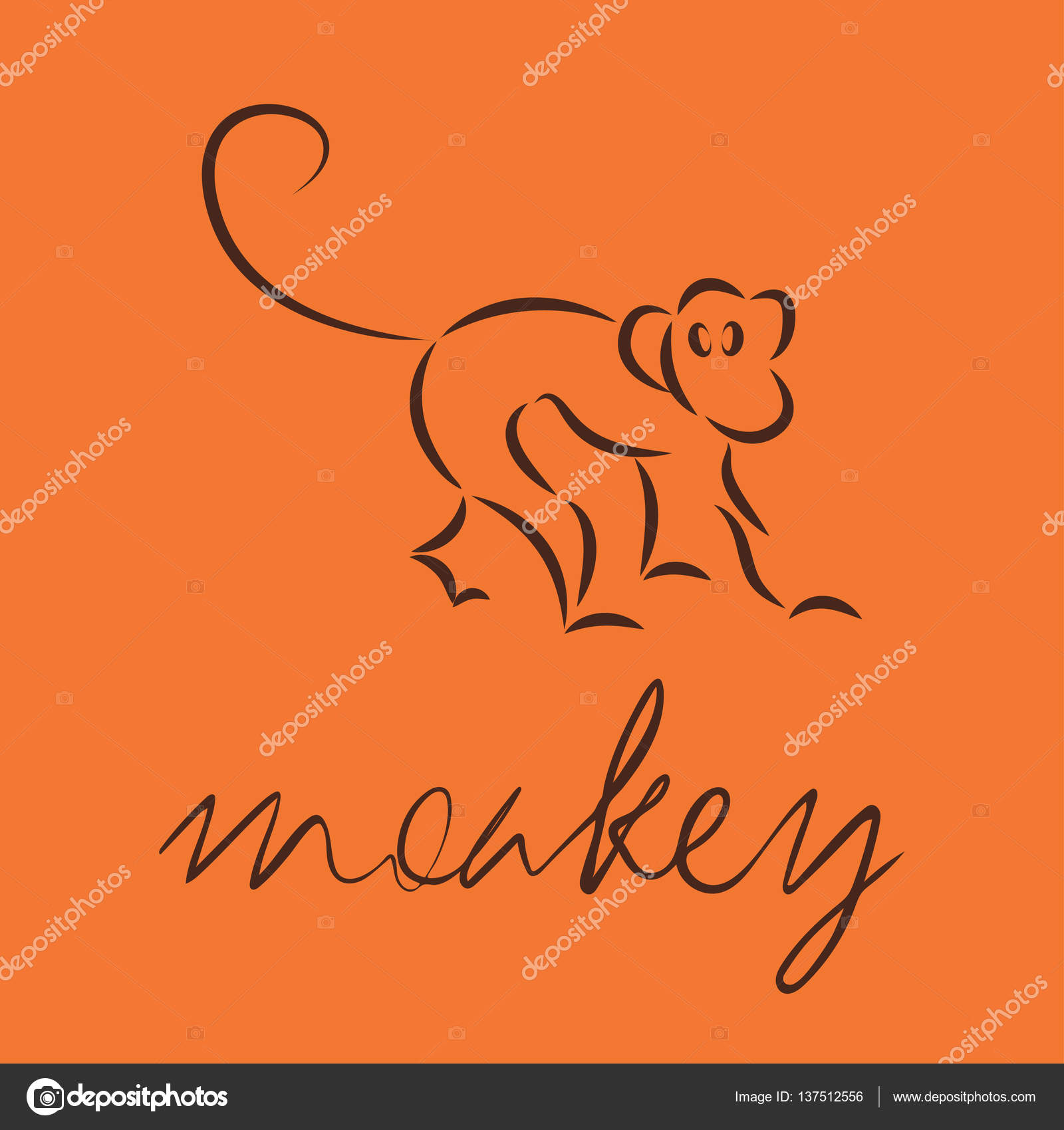 Logo del mono Vector de stock #137512556 de ©tatianastulbo.gmail.com
