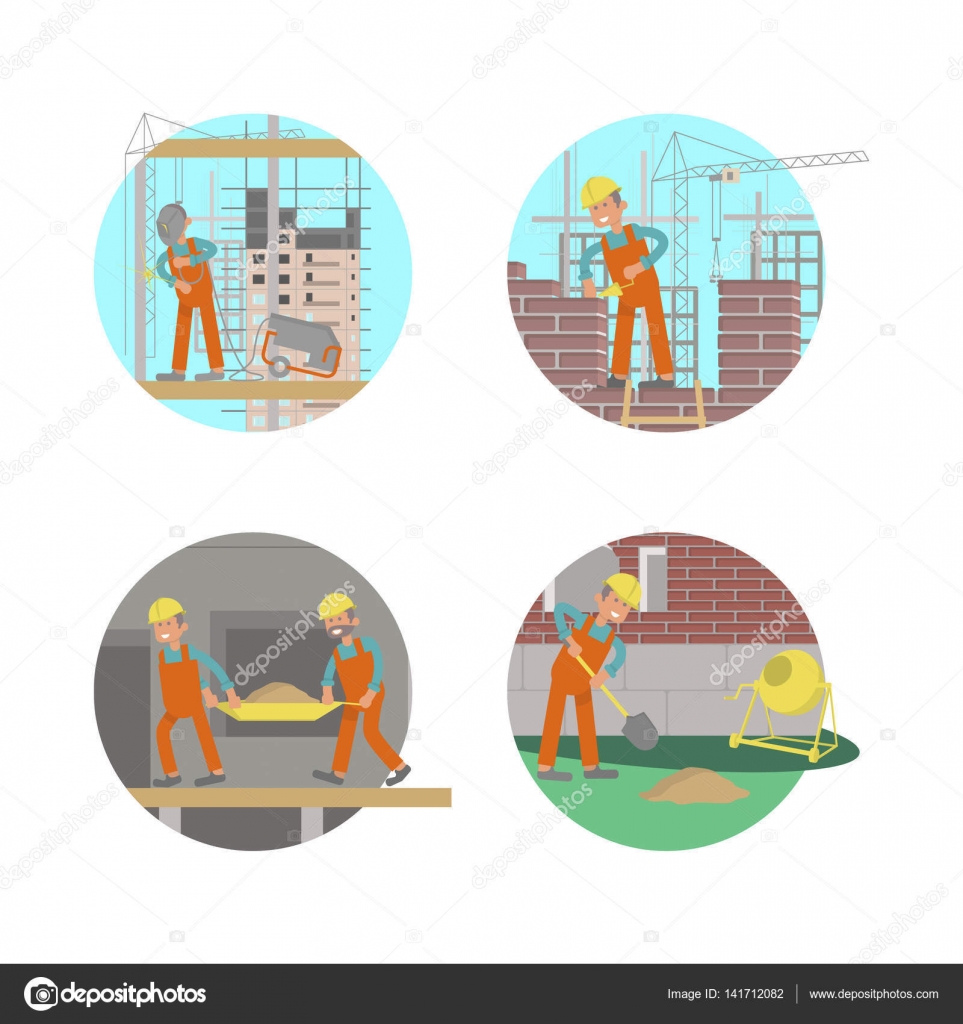 Set of builders Stock Vector Image by ©tatianastulbo.gmail.com #141712082