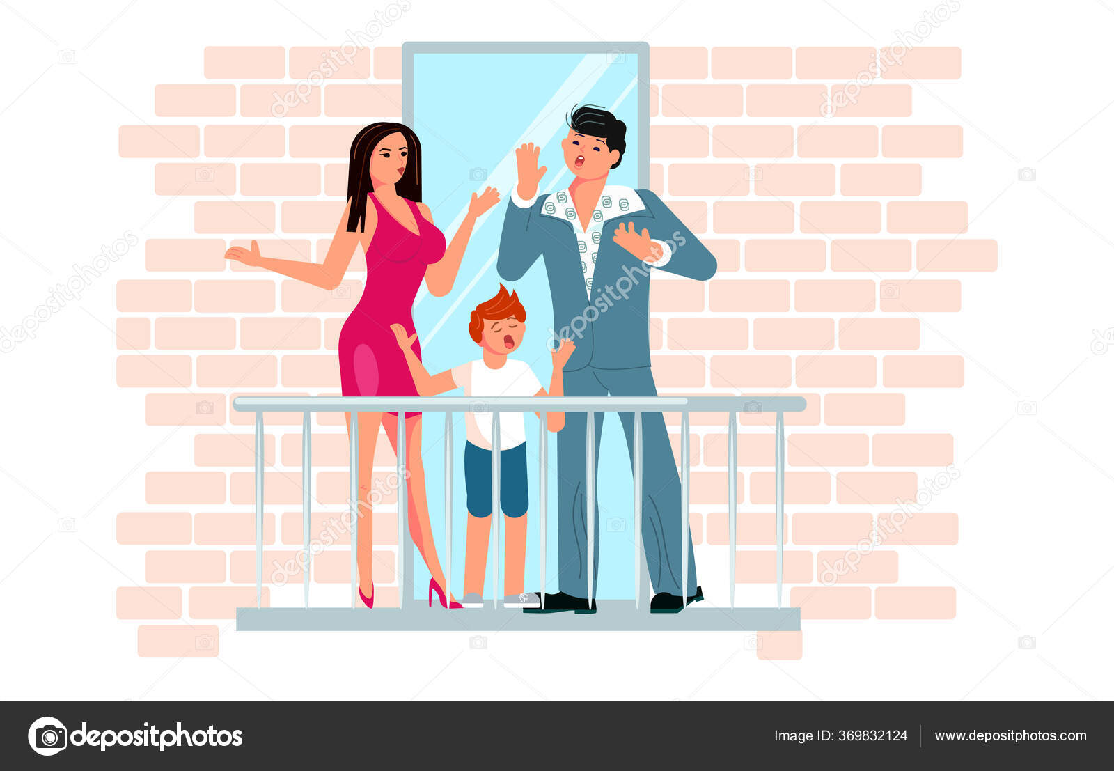 Singing in unison on the balcony Stock Vector Image by ©tatianastulbo ...