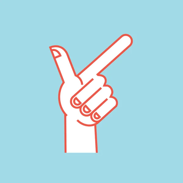 Gesture. Power sign. Stylized hand with all fingers clenched. Vector ...