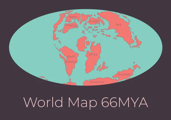 Map of the World 180MYA. Monochrome vector illustration of Worldmap ...