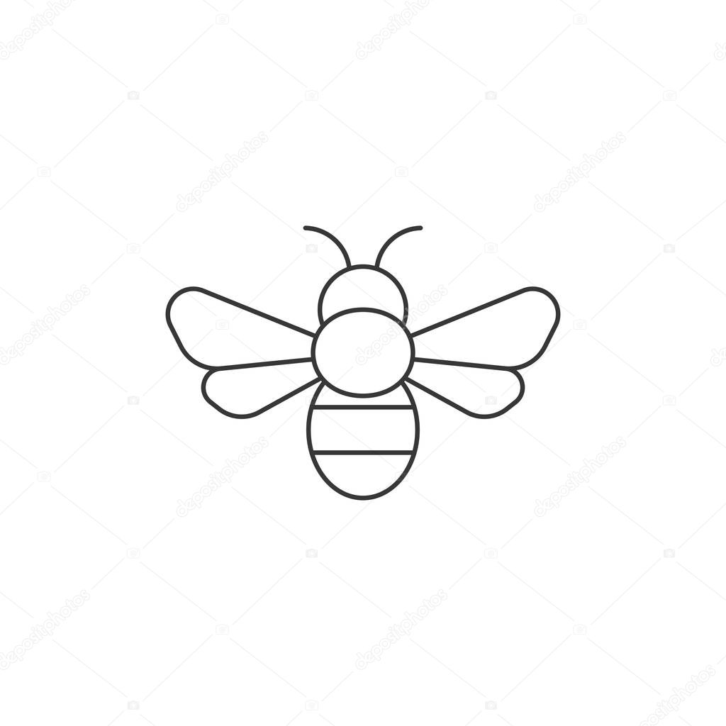 Simple bee outline | Simple bee icon, outline icon — Stock Vector ... Simple bee outline | Simple bee icon, outline icon — Stock Vector ...