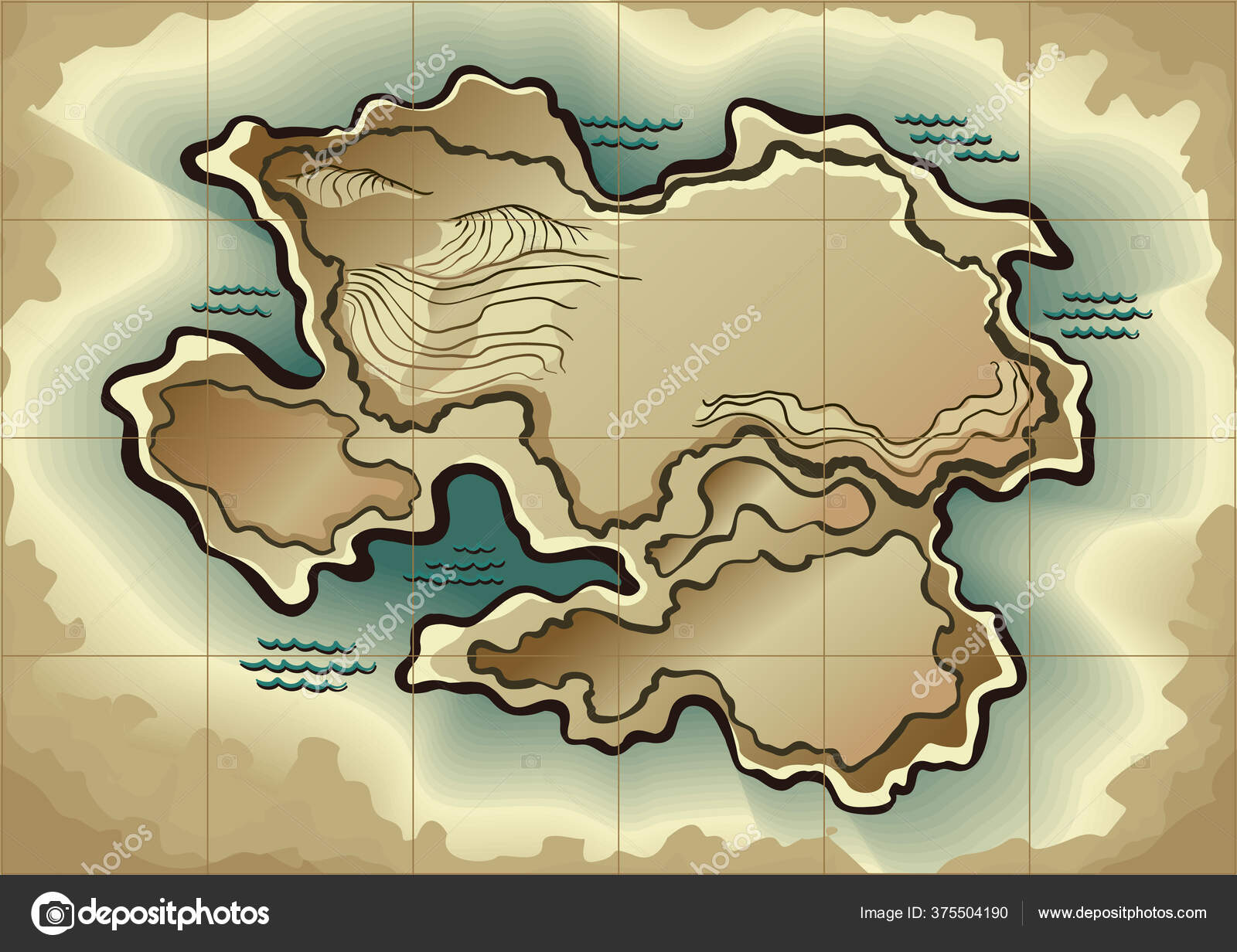 Dibujo Del Mapa De La Isla Isla De Newfoundland Mapa Político Parte