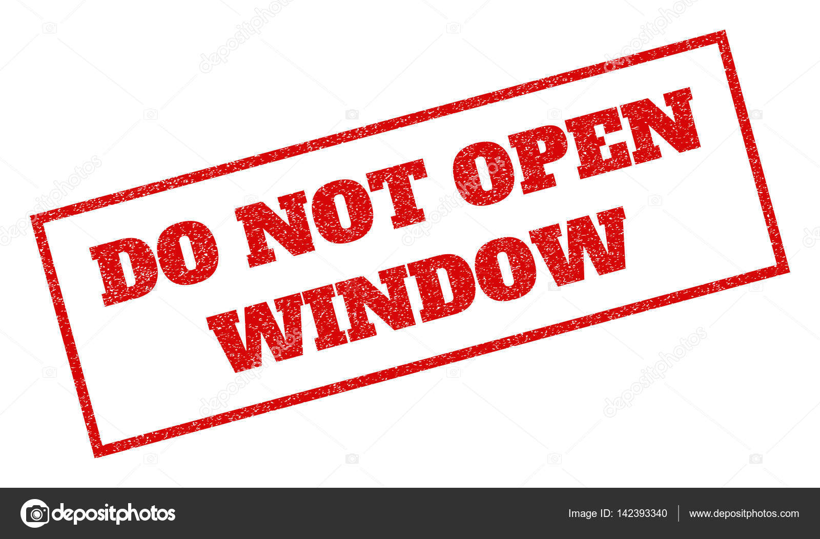 창 고무 도장 열지 마십시오 — 스톡 벡터 © tatyana.sibcode.com #142393340