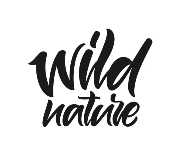 Vector illustration: Handwritten brush type lettering of Wild and Free ...
