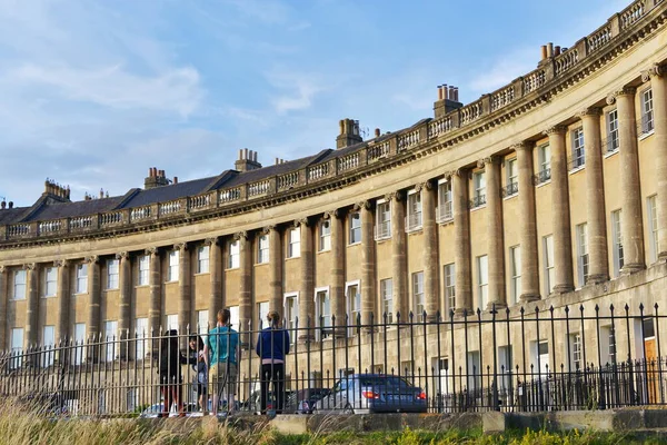 Exterior View Landmark Royal Crescent Buildings Street City Bath ...
