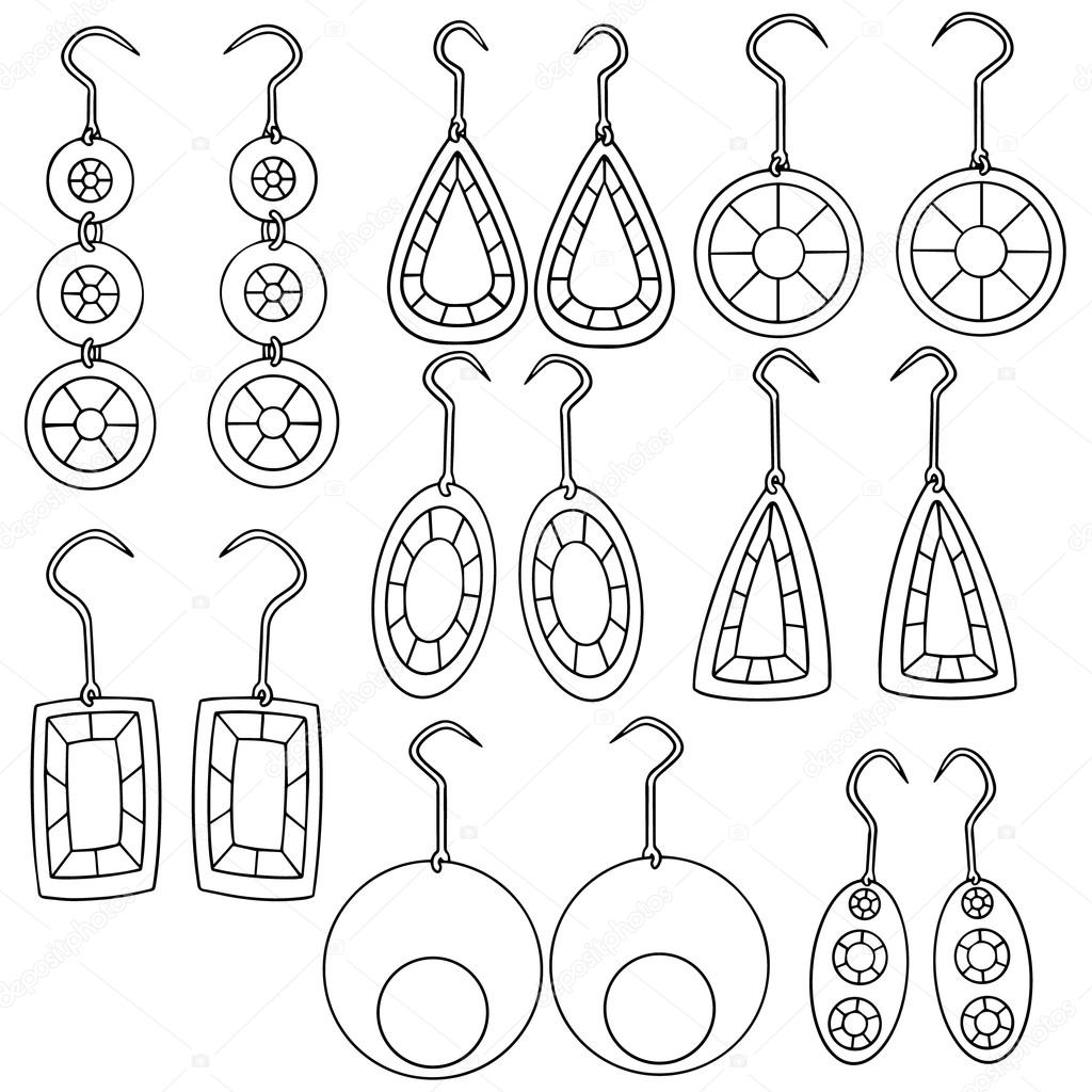Vector set of earrings Stock Vector Image by ©ourlifelooklikeballoon ...