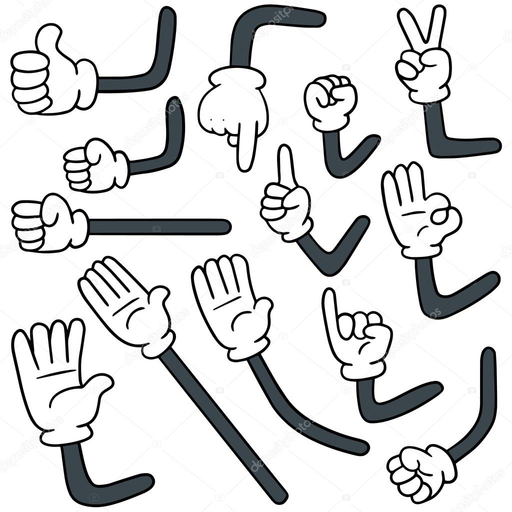 Vector conjunto de brazo de dibujos animados Stock Vector by ...