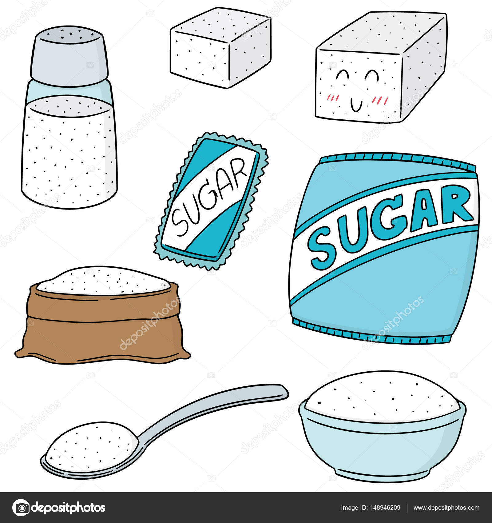 Vector conjunto de azúcar Vector de stock por ©ourlifelooklikeballoon ...