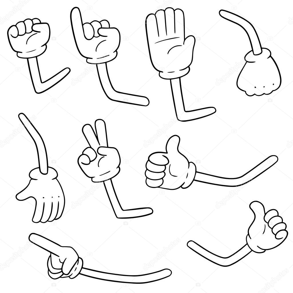 vector conjunto de brazos de dibujos animados 2023 vector conjunto de brazos de dibujos animados 2023