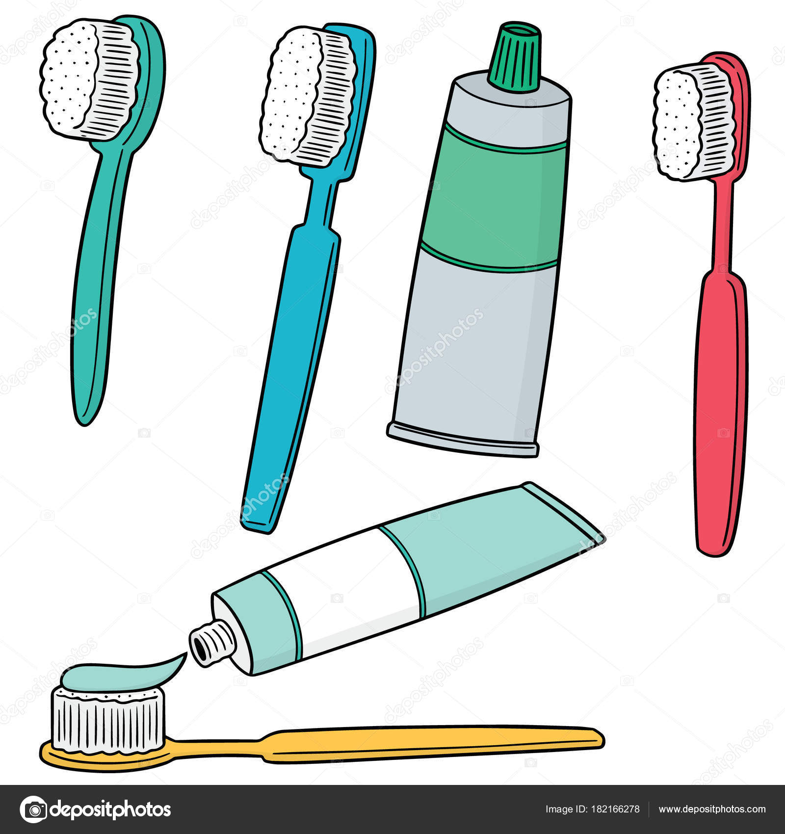 Clipart Toothbrush And Toothpaste