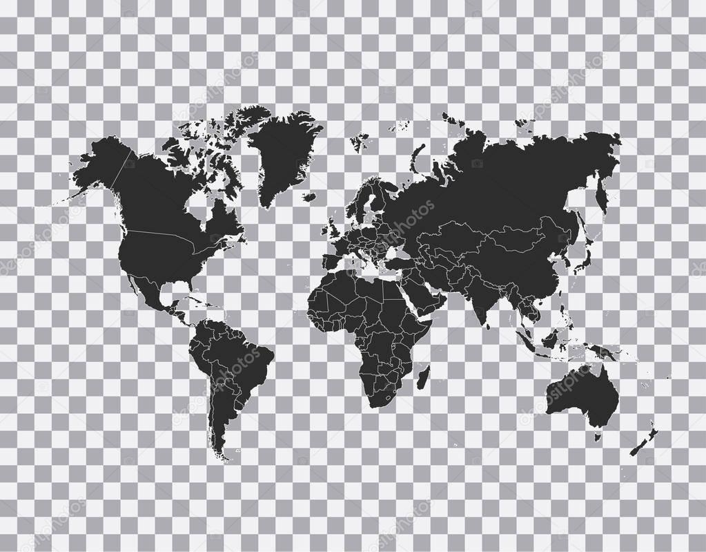 Mapa del mundo político vector Ilustración . Vector de stock por ...