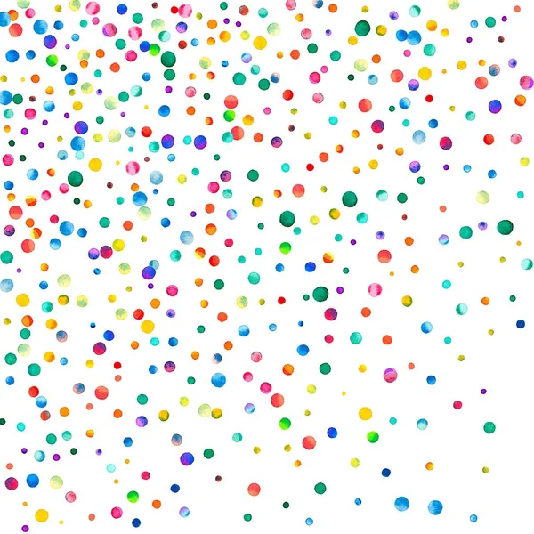 Dense watercolor confetti on white background Rainbow colored ...