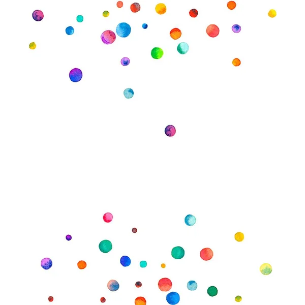 Sparse watercolor confetti on white background Rainbow colored ...