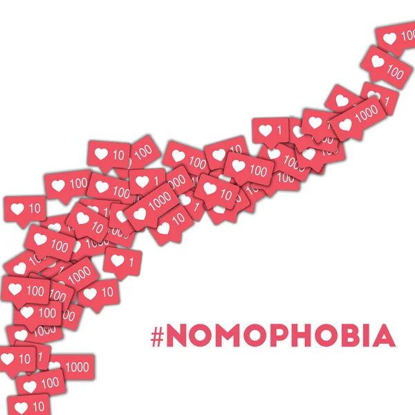 nomofobia Iconos de redes sociales en forma abstracta fondo con el ...