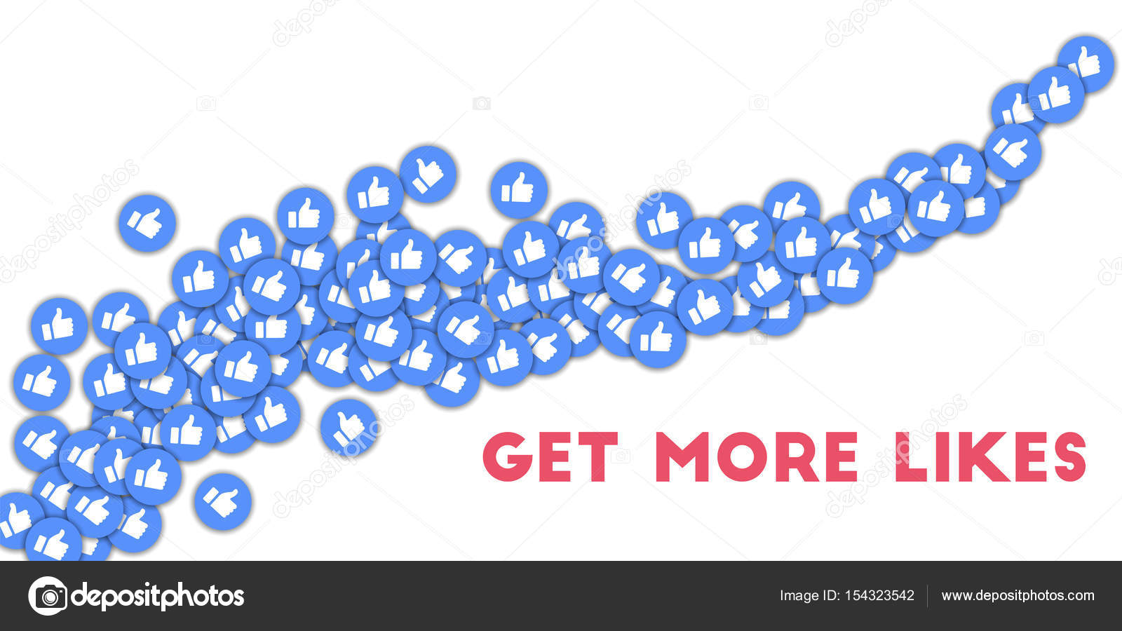 Get more likes Social media icons in abstract shape background with ...