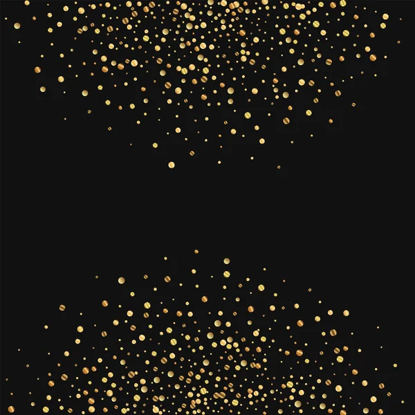 Gold confetti Scatter bottom gradient on black background Vector ...