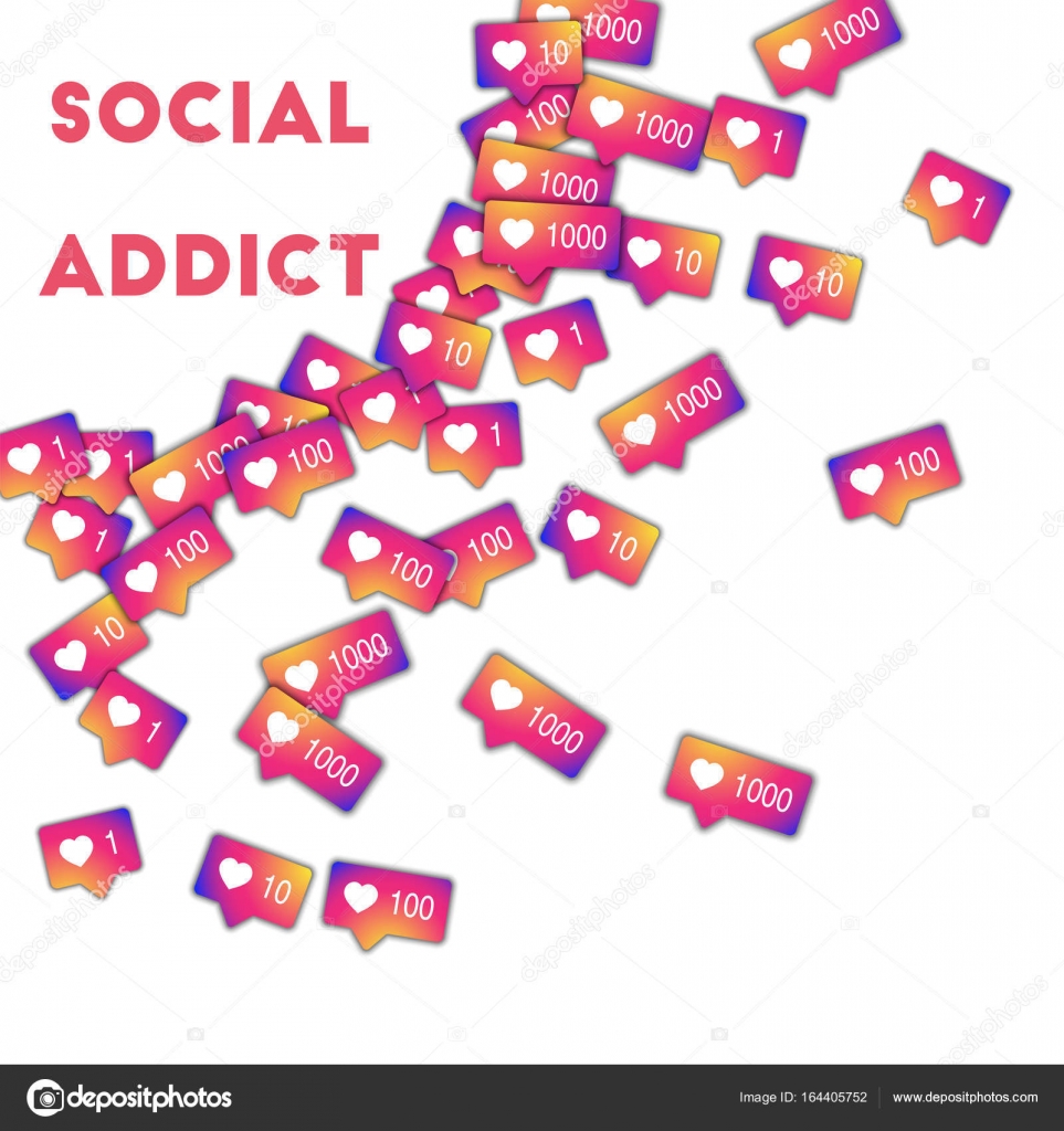 Social addict Social media icons in abstract shape background with ...