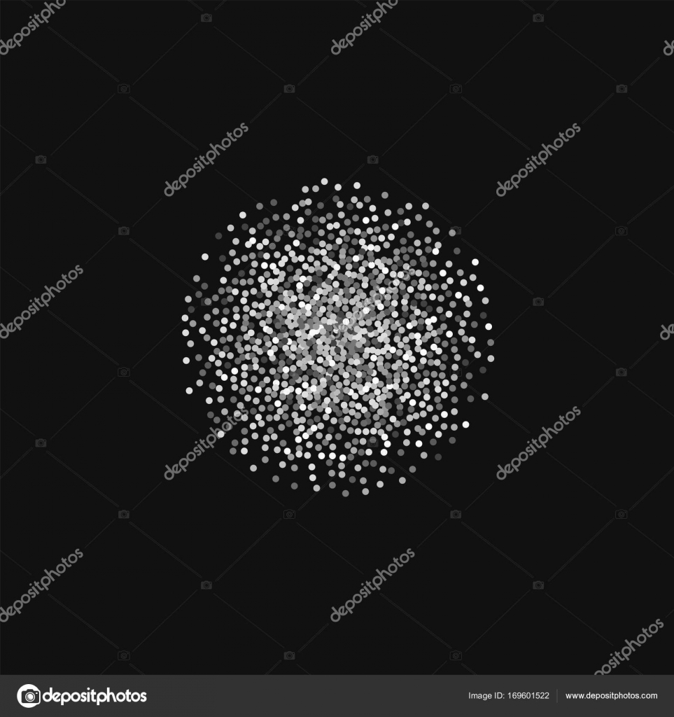 Round gold glitter Small sphere with round gold glitter on black ...