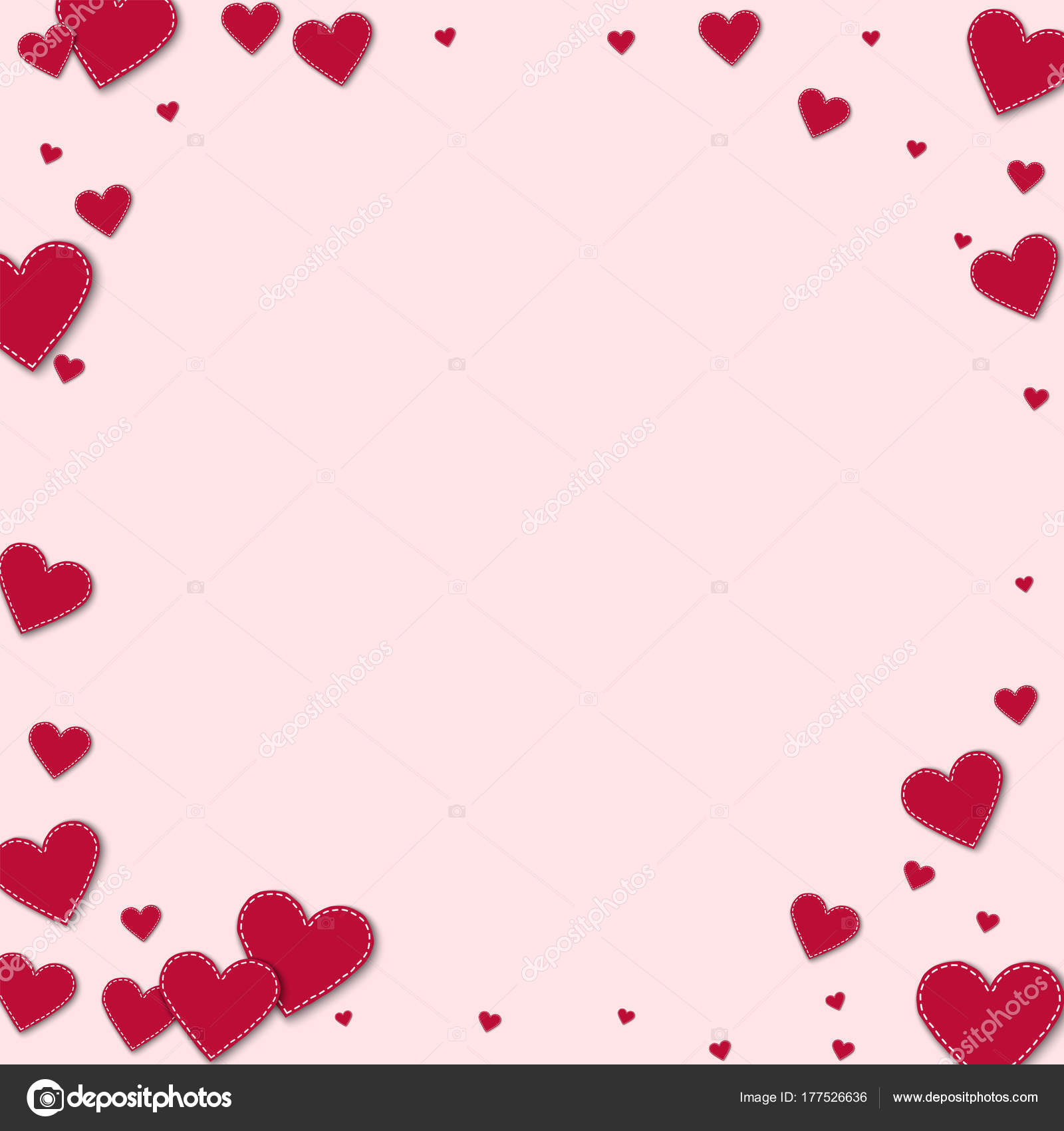 Pink Heart Corner Borders