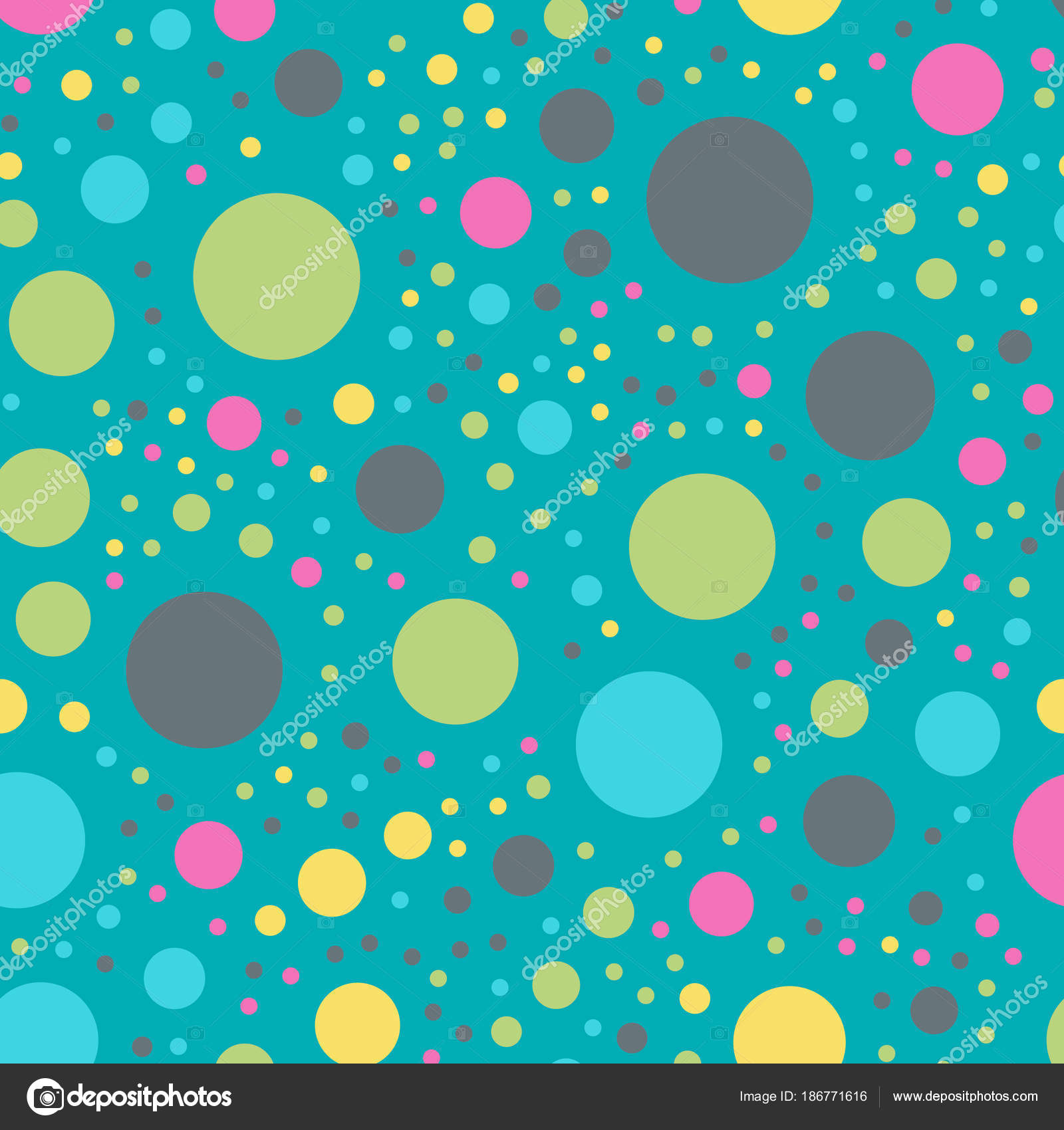 Hot Pink And Lime Green Polka Dots Background