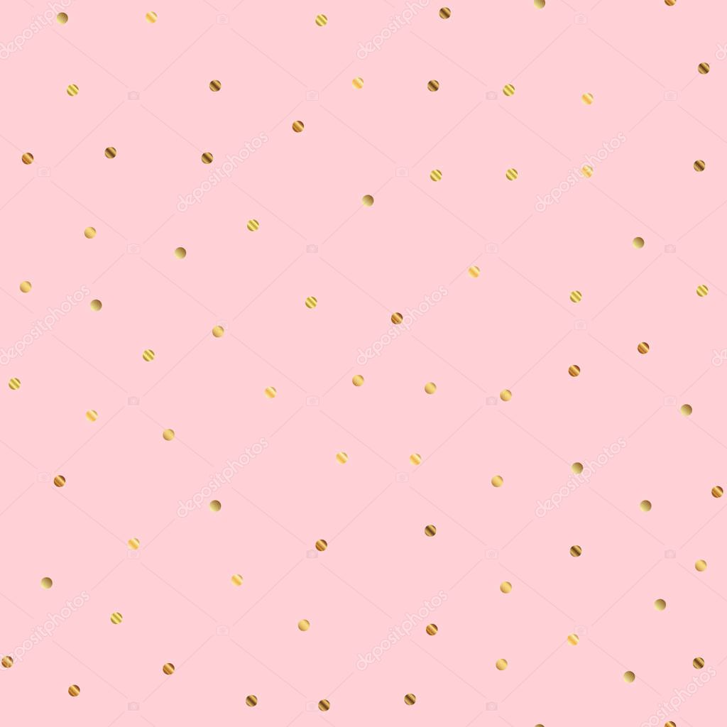 Golden dots seamless pattern on pink background Fascinating gradient ...