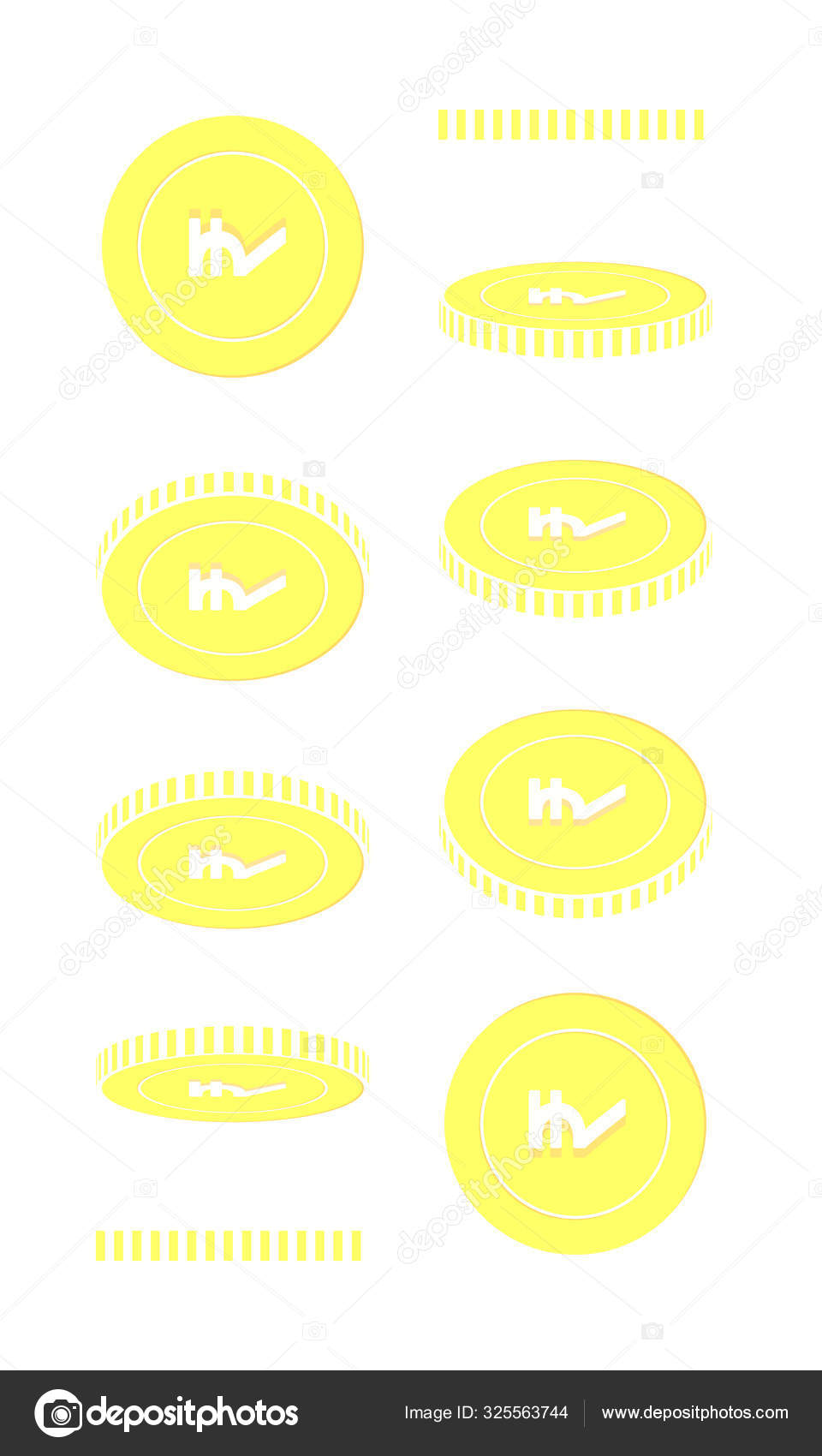 Indian rupee rotating coins set, animation ready. — Stock Vector ...