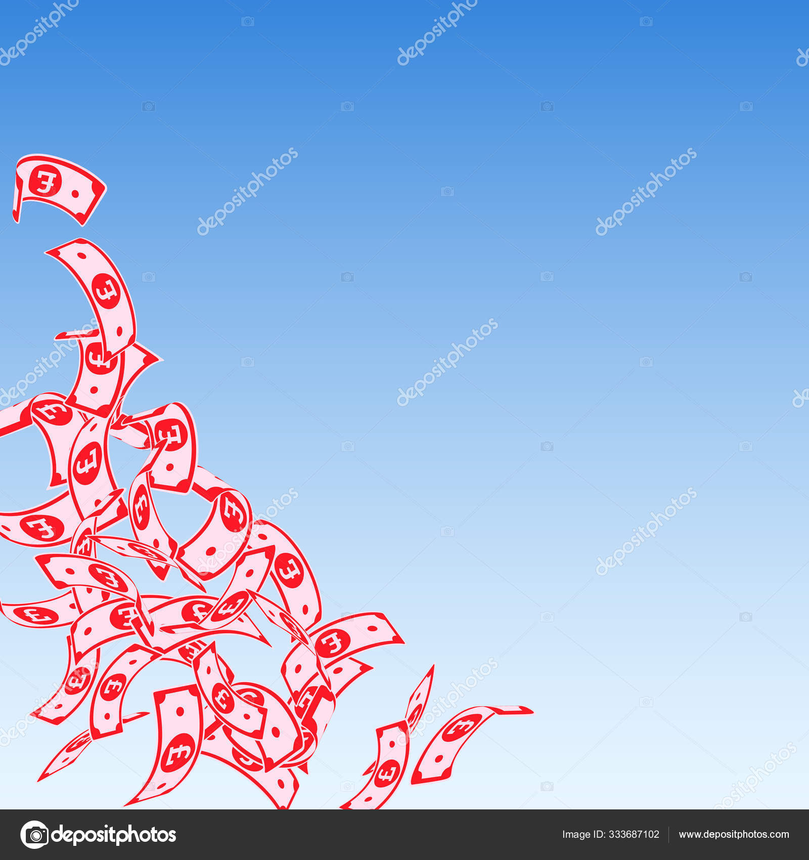 British pound notes falling. Floating GBP bills on — Stock Vector ...
