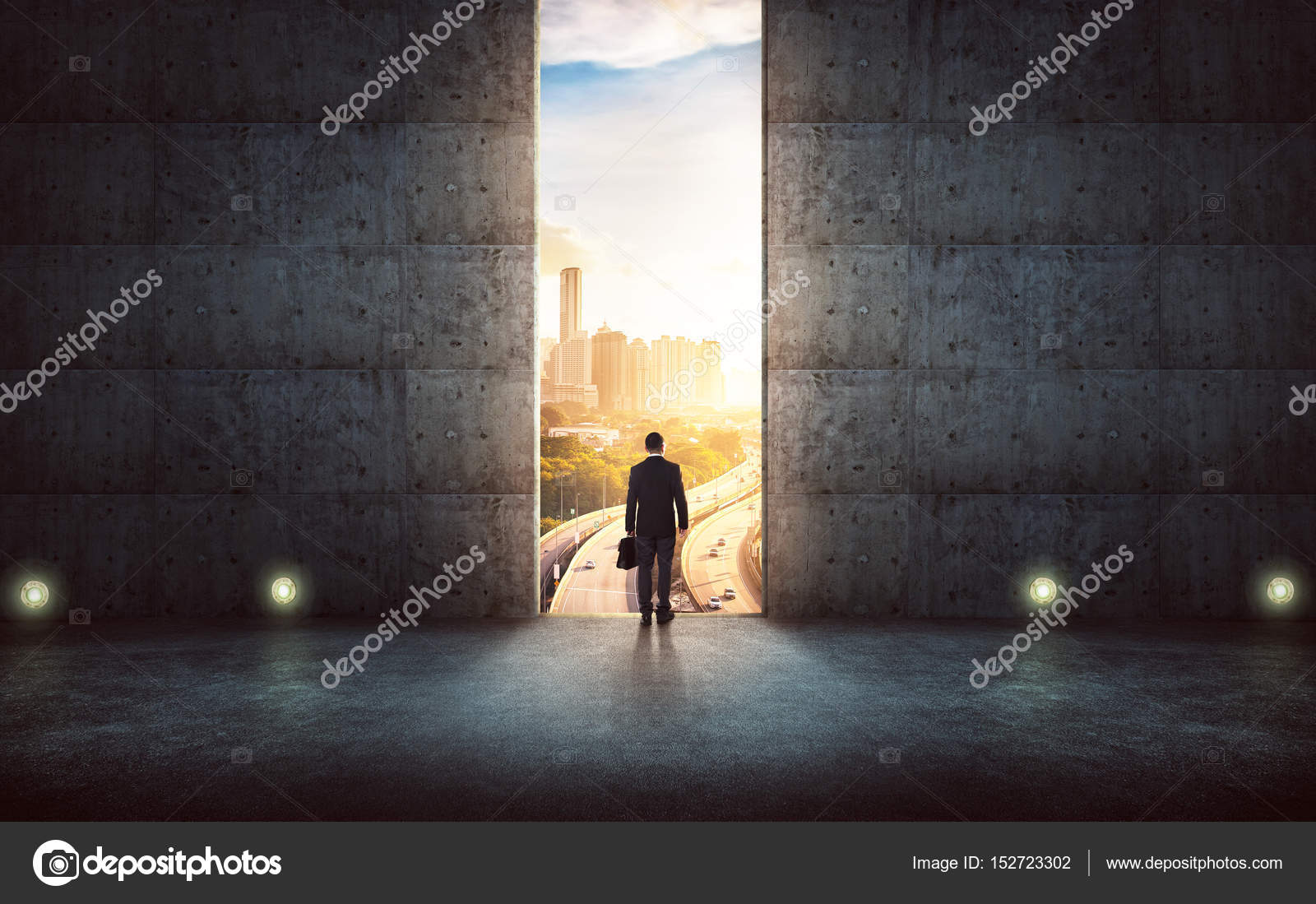 Businessman looking outside — Stock Photo © jamesteohart #152723302